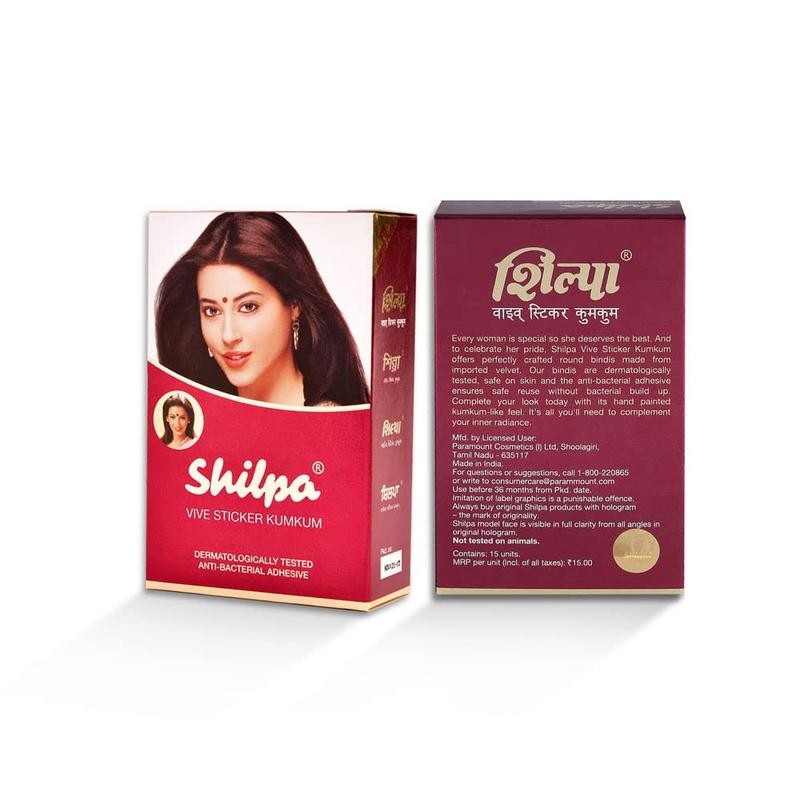Shilpa Vive Round Sticker Kumkum Red | Deep Red | Black Size - TikTok ...