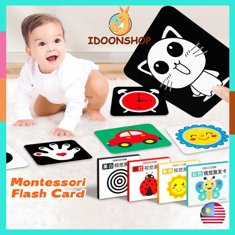 IDOON Montessori Baby Flash Card | Baby Sensory Visual Stimulus ...