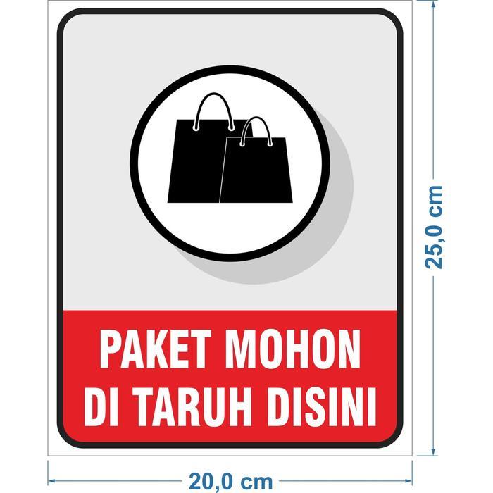 STIKER SAFETY PAKET MOHON DITARUH DISINI 20X25CM - Shop | Tokopedia