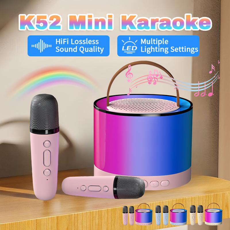K52/K12 Wireless Bluetooth Home KTV RGB Speaker Bluetooth Microphone ...