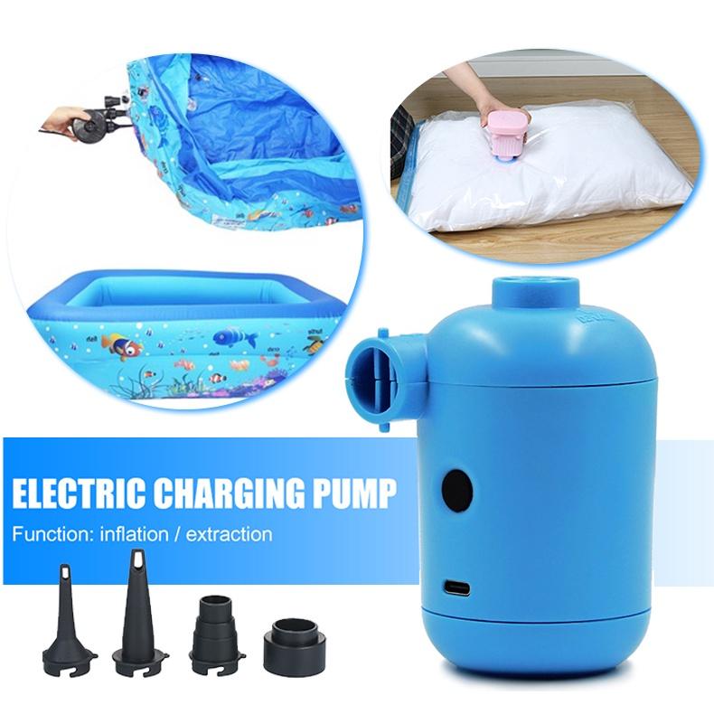 Mini Electric Air Pump USB Vacuum Pump Storage Bag Portable Camping ...