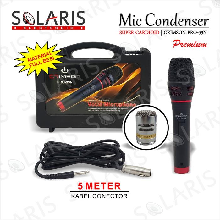 Jual MIC CONDENSER PREMIUM SUPER CARDIOID CRIMSON PRO-99N MICROPHONE ...