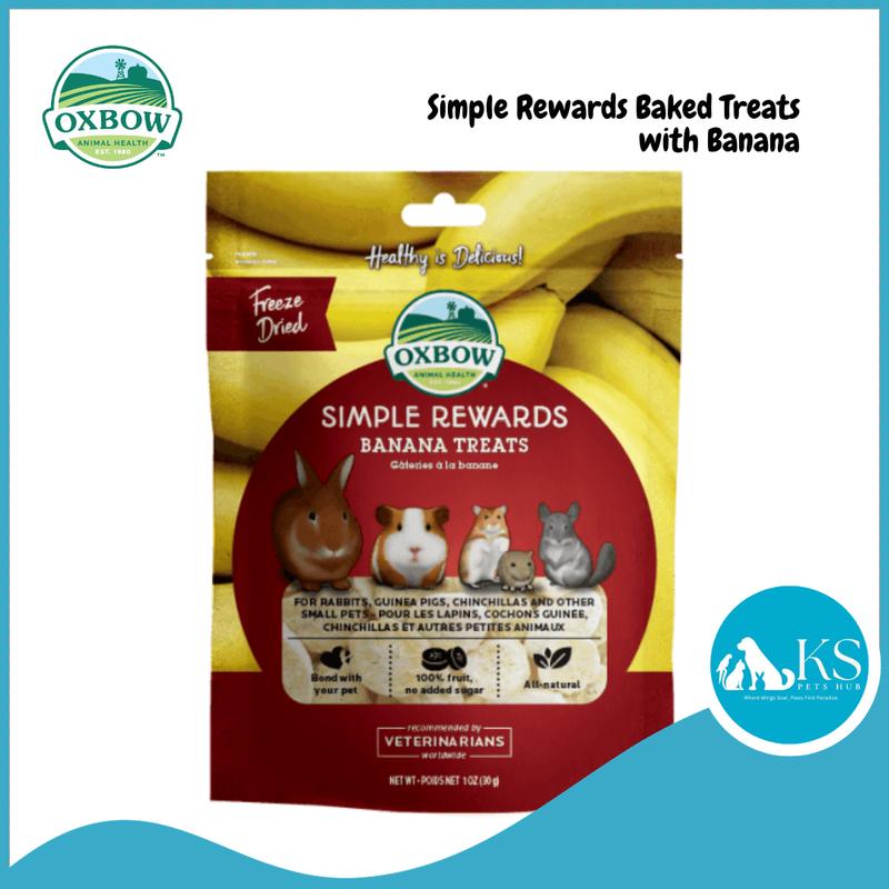 Oxbow Simple Rewards Treats (Banana, 30g) For Small Animals Feed ...