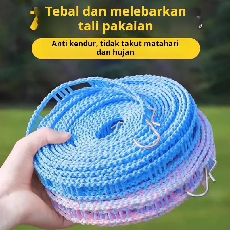 Tali Jemuran Tebal, Tali Kalis Angin dan Tidak Licin, Tanpa Tebuk, Alat ...
