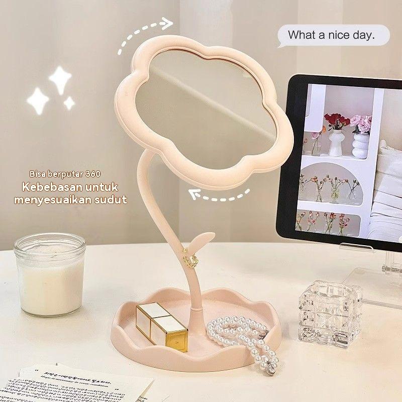 Stand Mirorr Flower Kaca Meja Rias Serbaguna Cermin Make up Meja Cermin ...