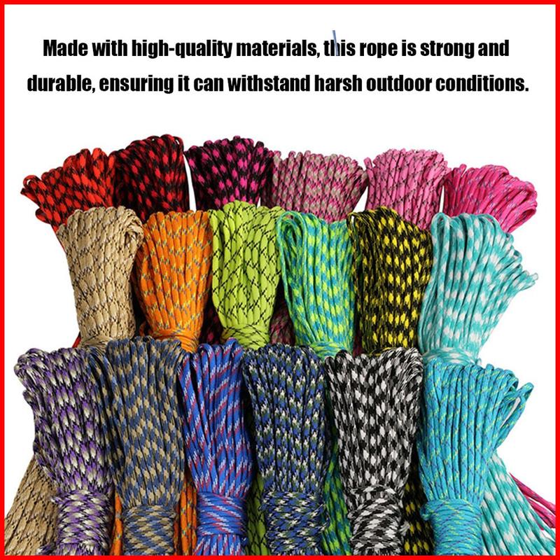 7 Cores 550 Paracord Cord 3M Dia.4mm for Outdoor Camping Survival ...