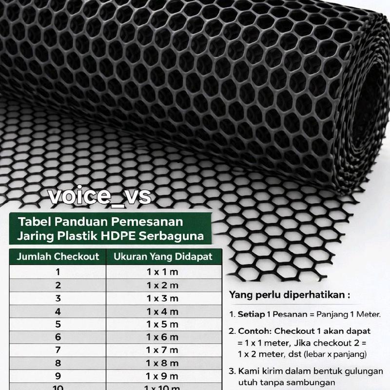 Jaring Ram Plastik HDPE premium, panjang 100cm, lebar 120cm, tebal 4mm ...