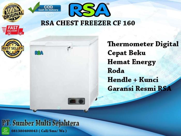 Jual Chest Freezer RSA CF-160 / RSA CF160 (W) Box Pembeku 150 Liter ...