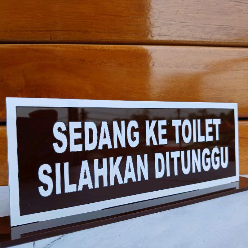 sign table sedang ke toilet | tanda sedang ke toilet | tanda - Shop ...
