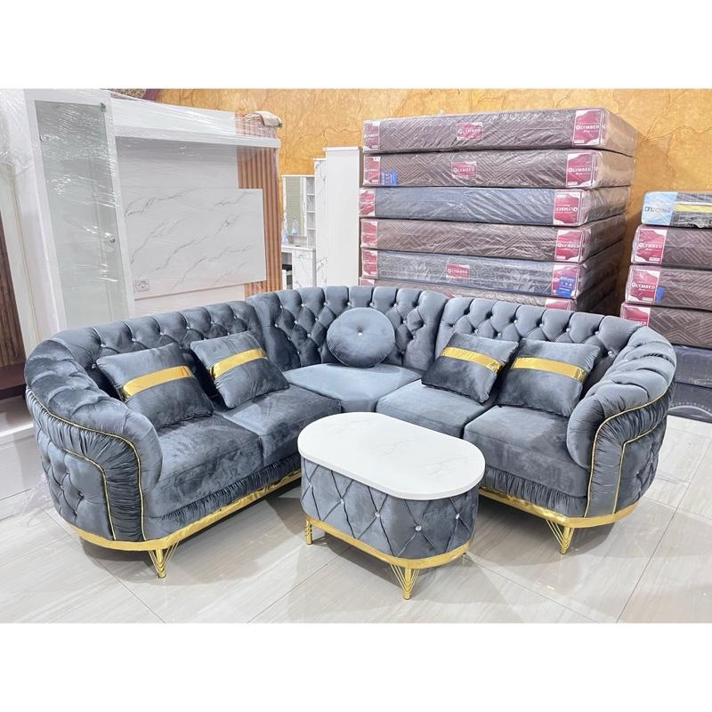 Sofa Turkey L bahan Bludru Valvet full busa/furniture - Shop | Tokopedia