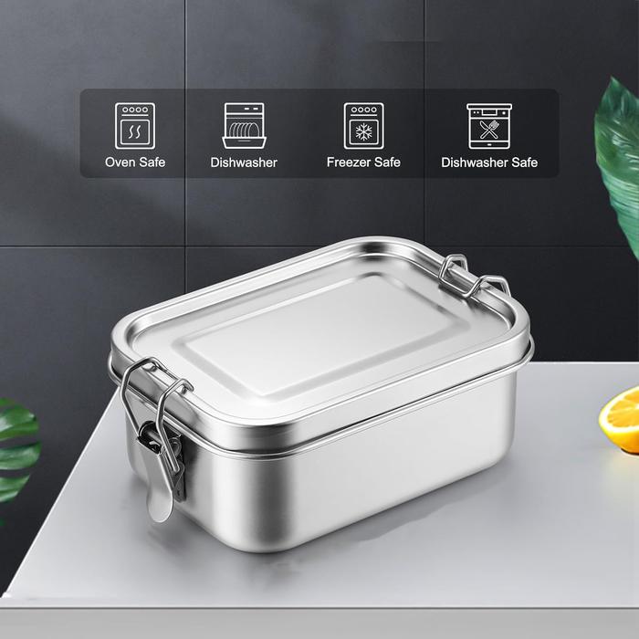 Jual Kotak Makan Lunch Box Stainless Steel Single Layer 850ml - U-30 ...