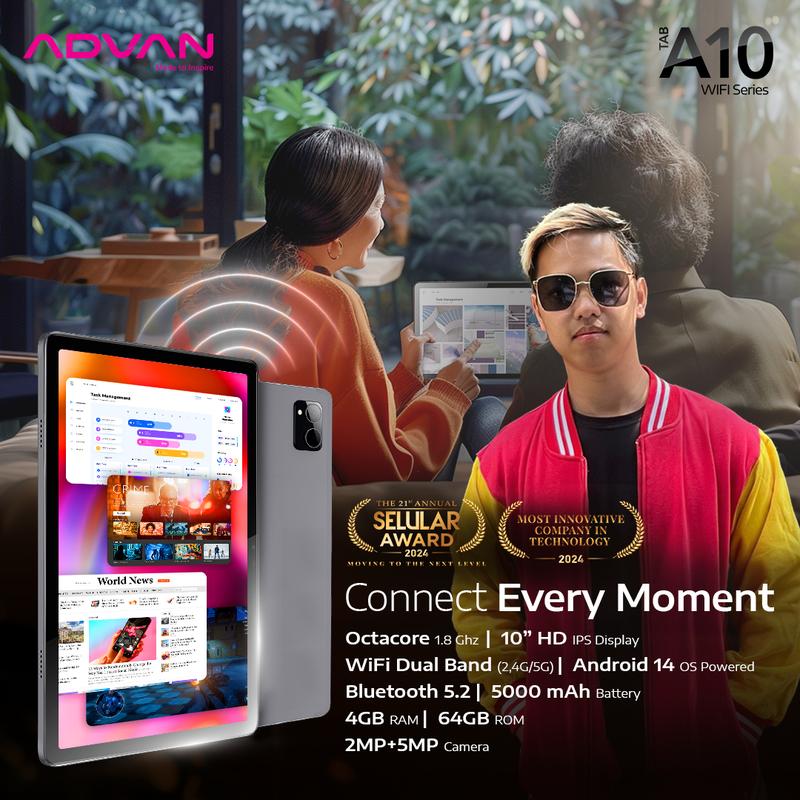 [Exclusive Toni_cu] ADVAN TAB A10 Wifi 4GB/64GB 10.1” inch Octa Core ...