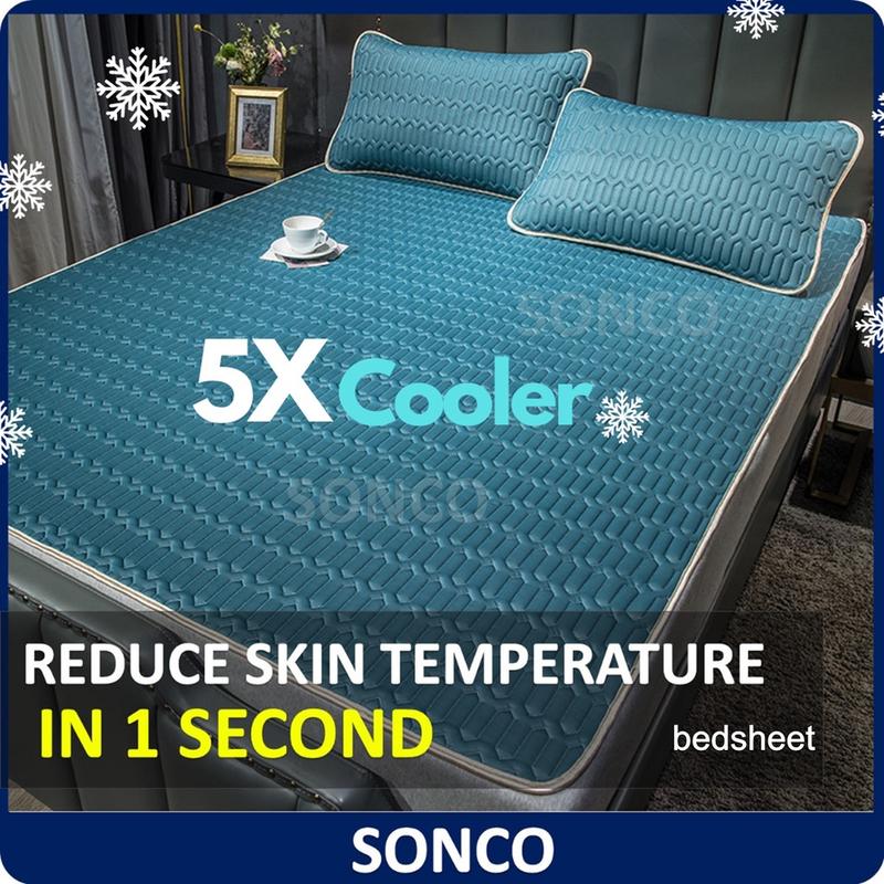 Nano Cool mattress Cooling Bed sheet Tencel ice silk mattres - TikTok ...