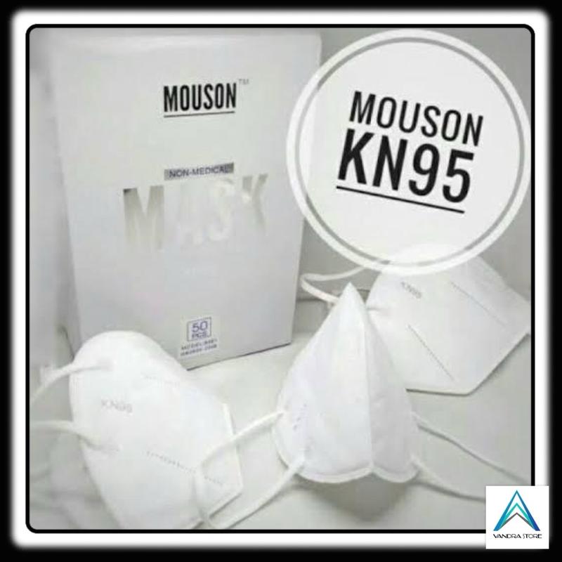 MASKER KN95 MOUSON PUTIH 5 PLY ISI 50 PCS + BOX KEMASAN PREMIUM - Shop ...
