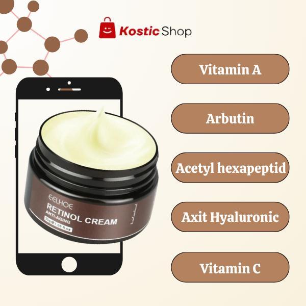 Krim Kedutan Peremajaan Retinol, 30G, Muka, Pelembap Emas, Penjagaan ...