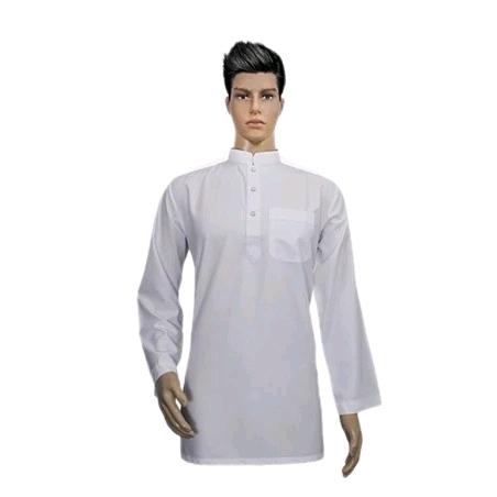 Kurta Al Hera Cotton Hitam Dan Putih Lengan Panjang - TikTok Shop Malaysia