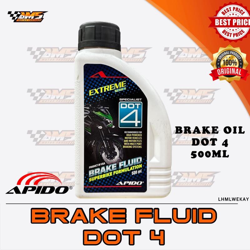 APIDO BRAKE FLUID DOT 4 (500ML) - TikTok Shop Malaysia