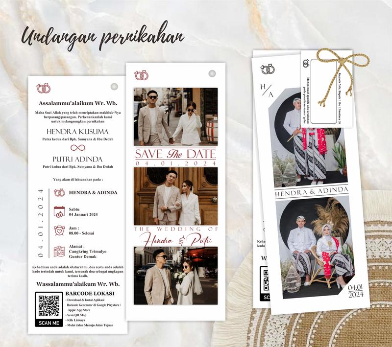 (50 PCS) Undangan Pernikahan 2 Layer+Hangtag C - Shop | Tokopedia