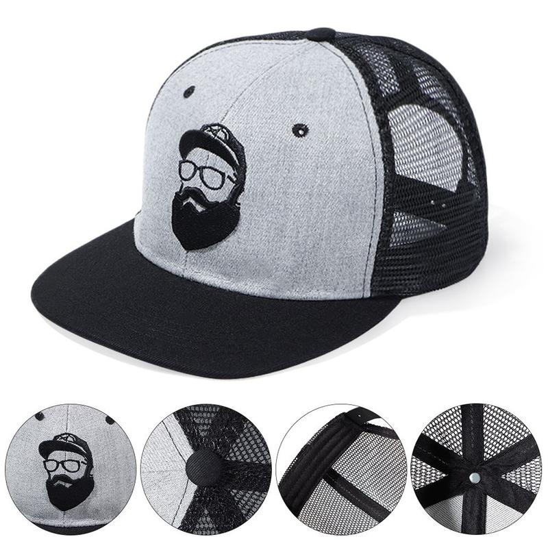 Fashion Sunbonnet Snapback Baseball Cap Beard Old Man Embroidery ...