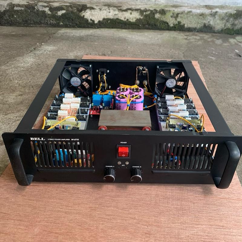 BELL Power Amplifier 1000 Watt Stereo Mixer dengan 2 Kipas Angin dan ...