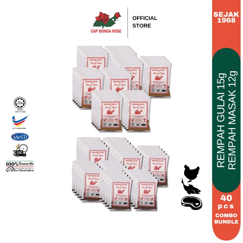 [Combo Bundle] Rempah Gulai Cap Bunga Rose 15gram (20pek/bundle ...