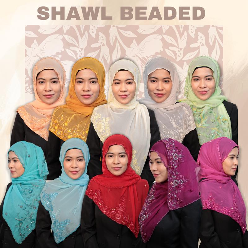 Premium Selendang Chiffon Beaded - TikTok Shop Malaysia