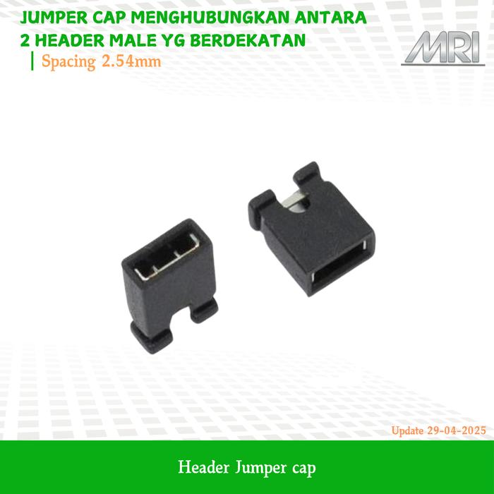 Jual Short circuit cap 2 54mm jumper cap standar pitch pin header ...