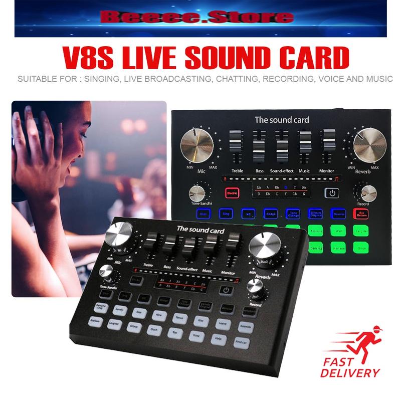 Microphone V8s studio external microphone audio live sound card ...