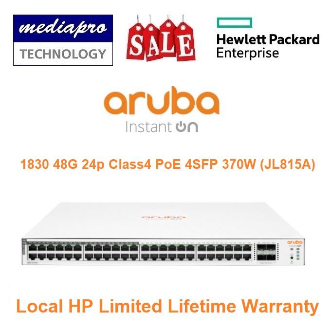 HP Aruba Instant On 1830 Smart 48-port (24pt PoE+) Gigabit (Max ...