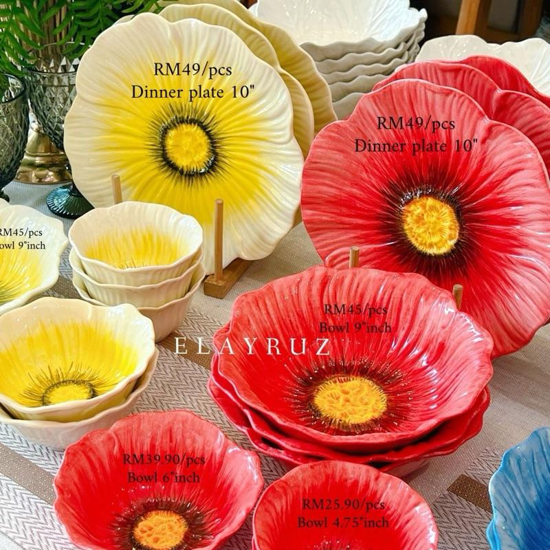 Floral plate dinnerware,ceramic porcelain dinnerware plate floral ...