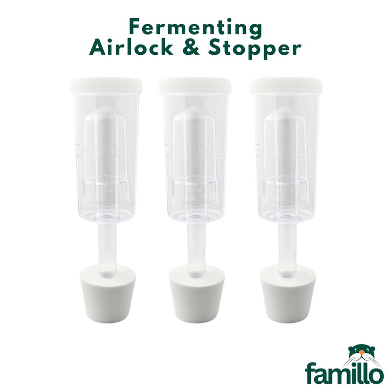 Famillo Fermentation Airlock (Acrylic) with Rubber Stopper (Set ...