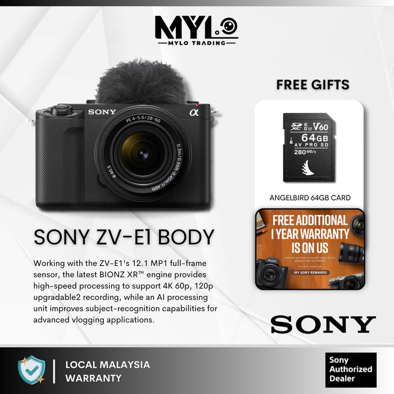 Sony ZV-E1 & ZVE1 Full-Frame Vlog Camera All Interchangeabl - TikTok Shop Malaysia