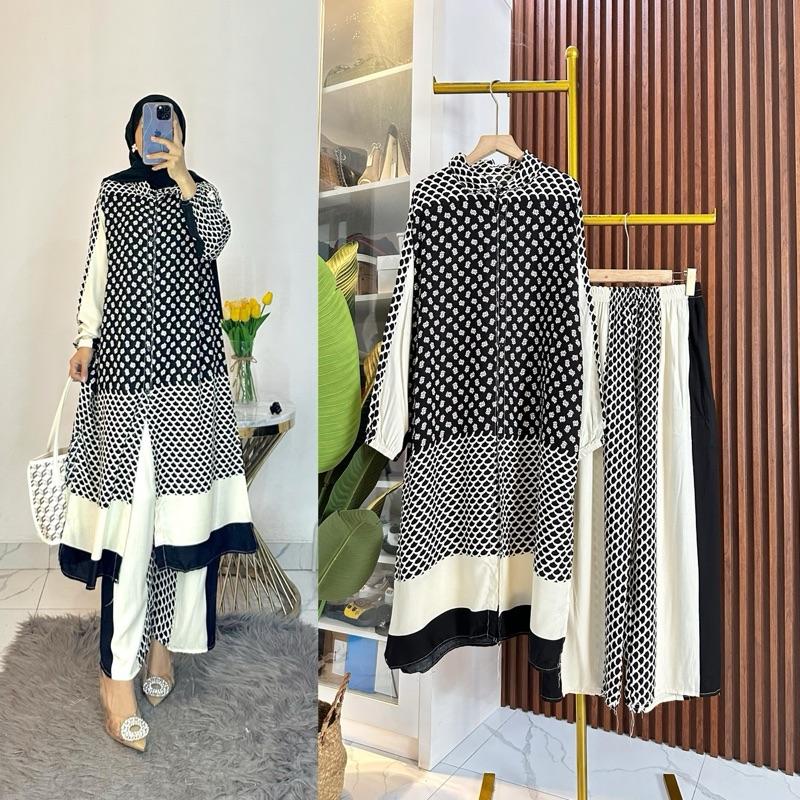 SET LONG TUNIK RAYON PREMIUM - Shop | Tokopedia