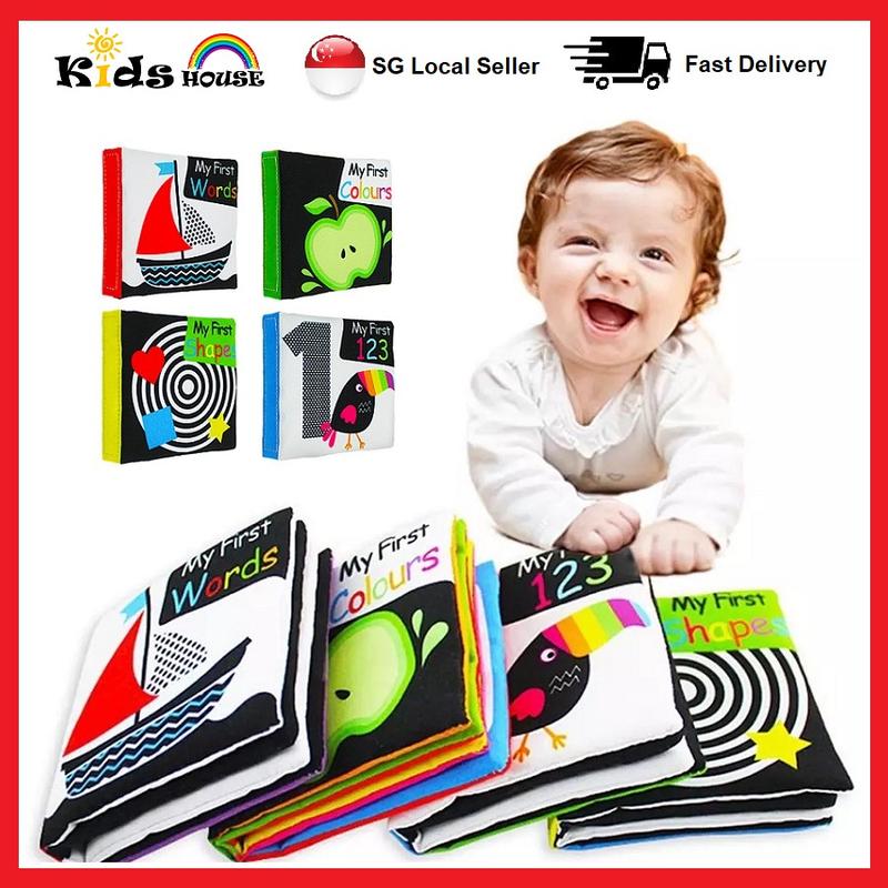 Kidshouse 4 Books/Set Baby Fabric Cloth Book Soft Book Early - TikTok ...