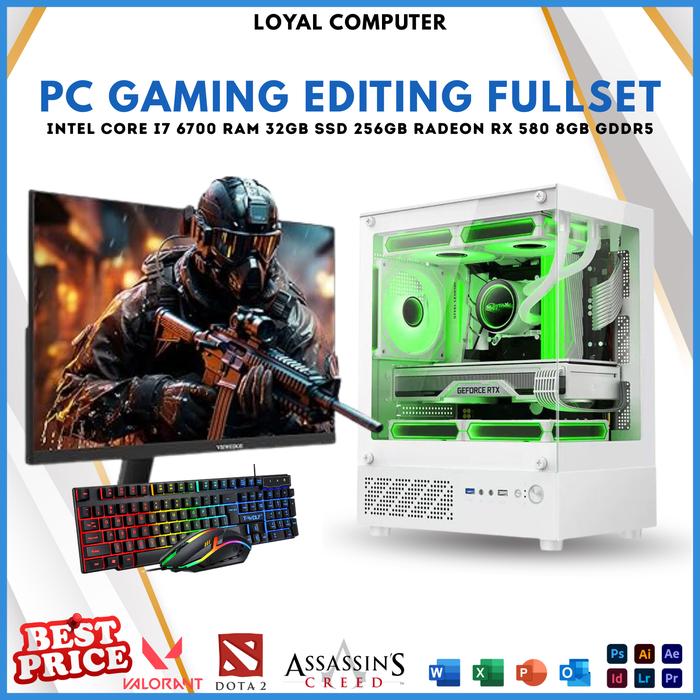 Jual PC RAKITAN FULLSET GAMING EDITING INTEL CORE I7 6700 | RAM 16GB ...