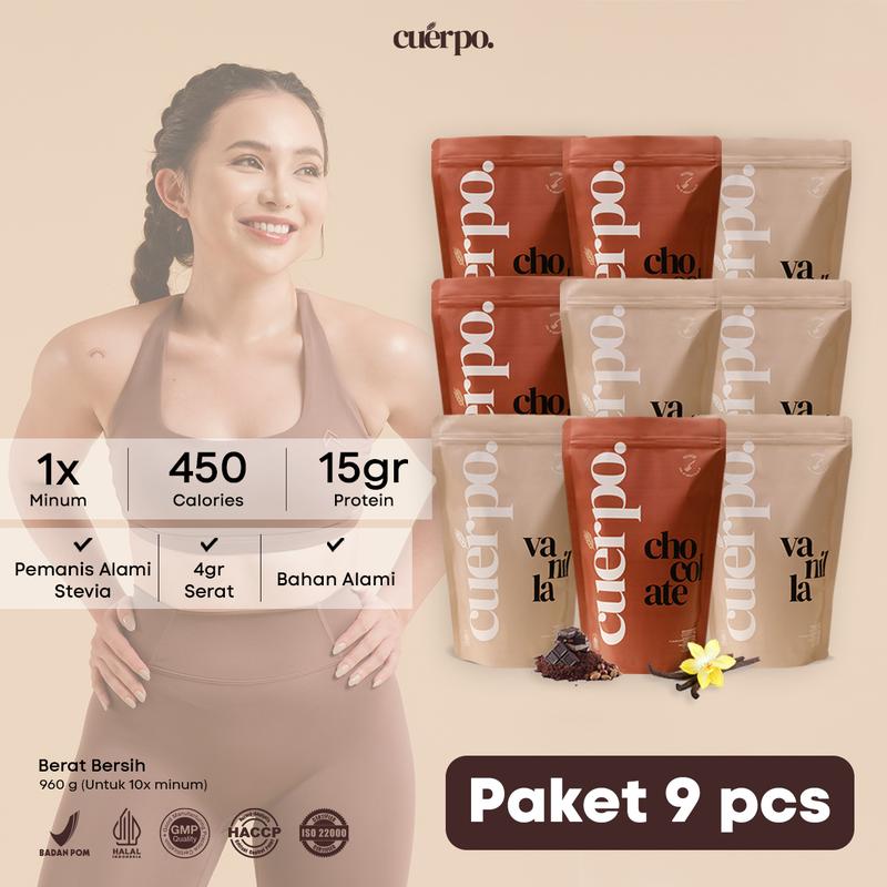 Cuerpo Susu Tinggi Kalori & Protein 960 Gram Bundling 9 Pouch - Shop | Tokopedia