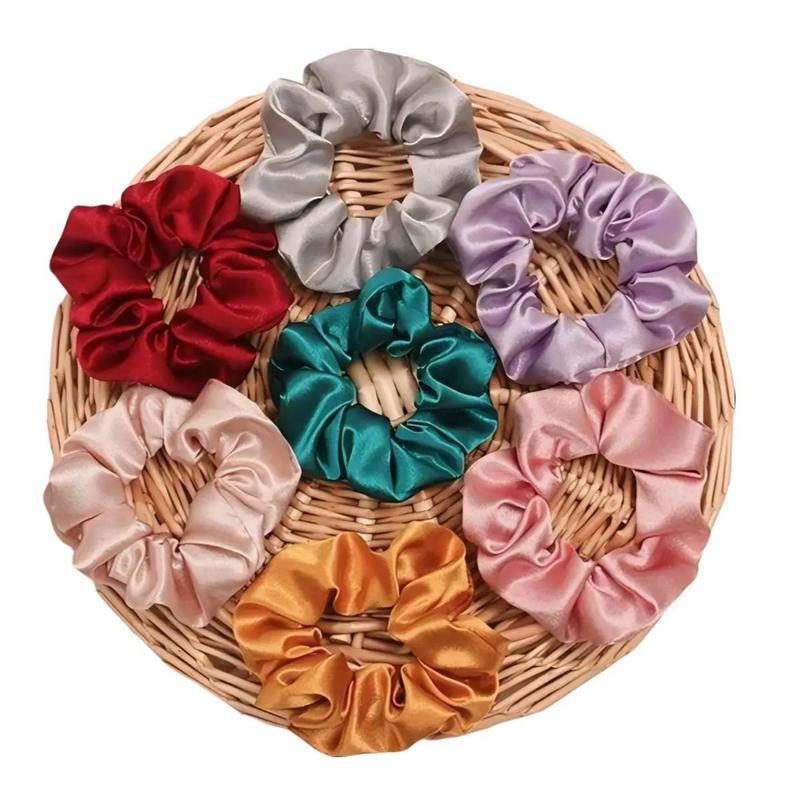 SCRUNCHIES REGULAR SIZE HAIR ELASTIS SCRUNCHIE BAHAN SATIN | - Shop ...