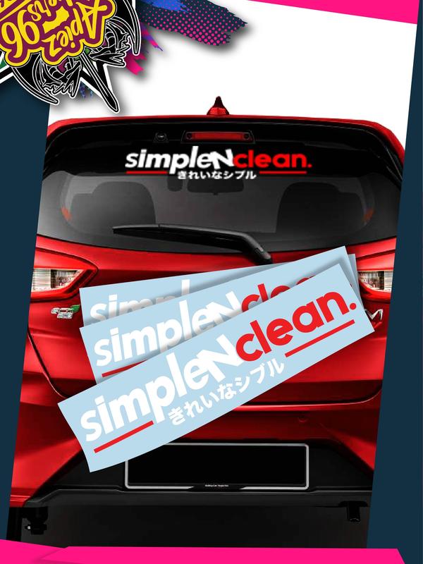 Sticker simple n clean japanese / sticker kereta / Sticker Kenderaan ...