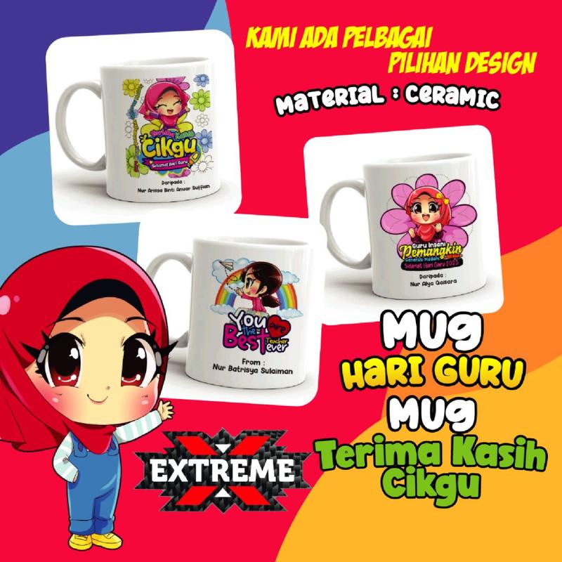 MUG HARI GURU MUG TERIMA KASIH CIKGU LETAK NAMA UNTUK GIFT BOX - TikTok Shop Malaysia