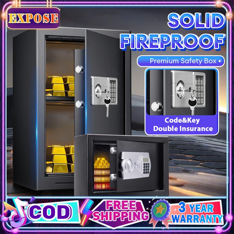 EXPOSE Safe large safe 50CM safe password safe with key all-steel ...