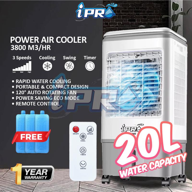 IPRO Portable Air Cooler 20L Water Tank Powerful Aircond Max Flow 100cm ...