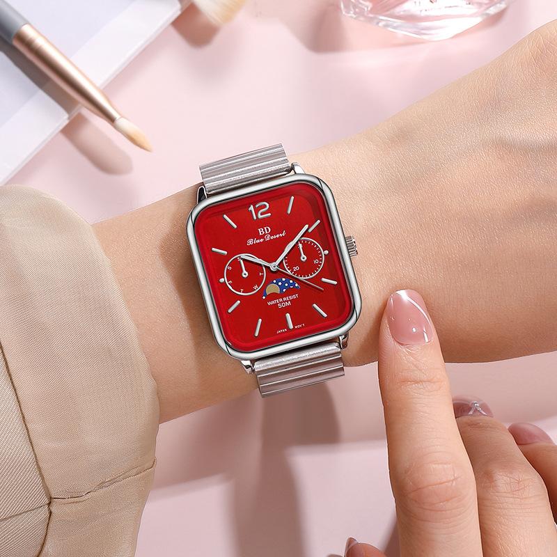 Jam tangan persegi dalam Kuarza untuk wanita, indah, fesyen baru ...