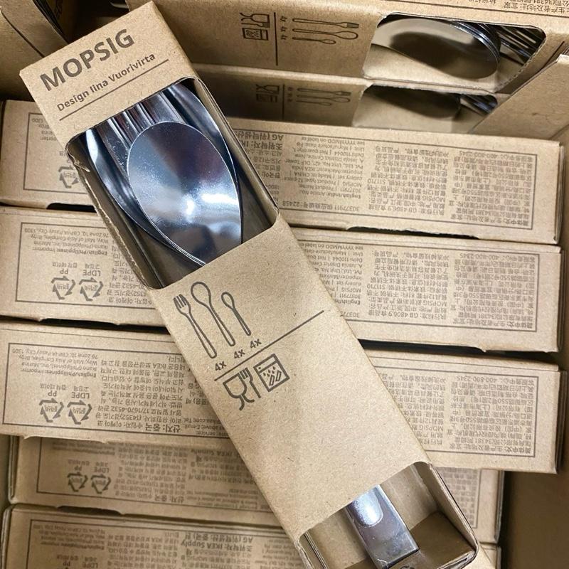 IKEA MOPSIG Stainless Steel Utensil 12-pcs Flatware Set Fork - TikTok ...