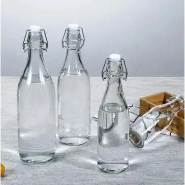Swing Bottle Botol Kaca Bening Beling Gendut Bulat Tutup Putih Karet ...