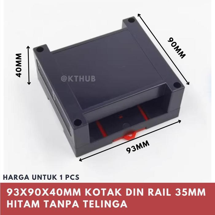 Jual 93x90x40mm Kotak Plastik Project Junction Box DIN Rail Enclosure ...