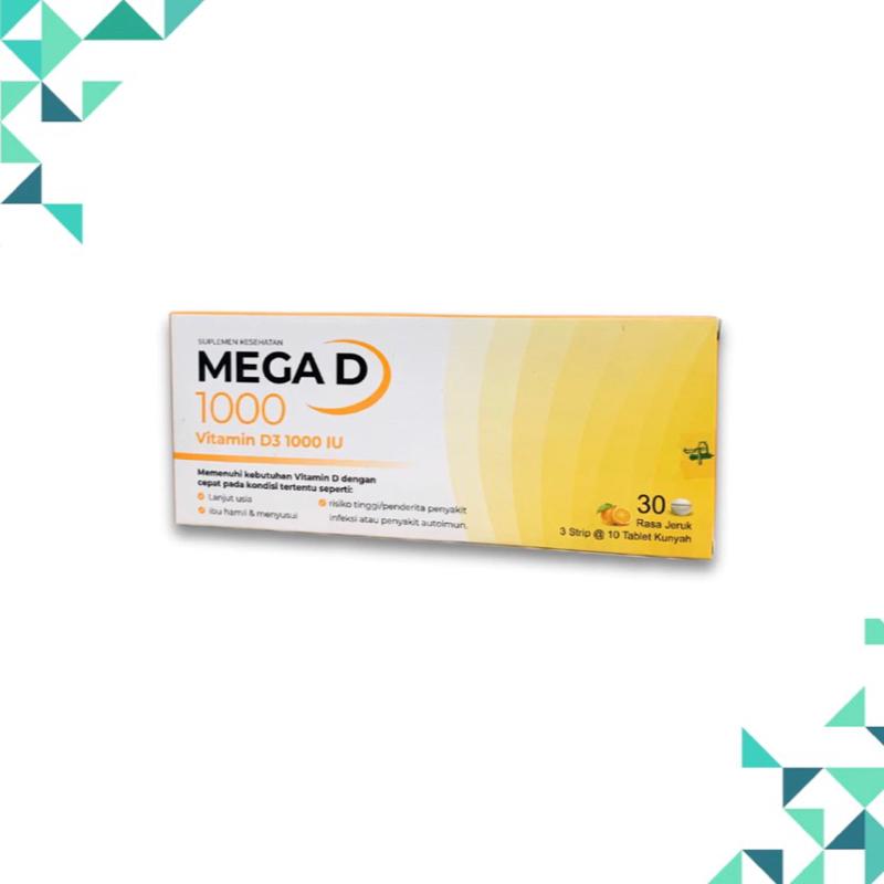 MEGA D 1000 Vitamin D3 1000 UI - Suplemen Kesehatan - Shop | Tokopedia