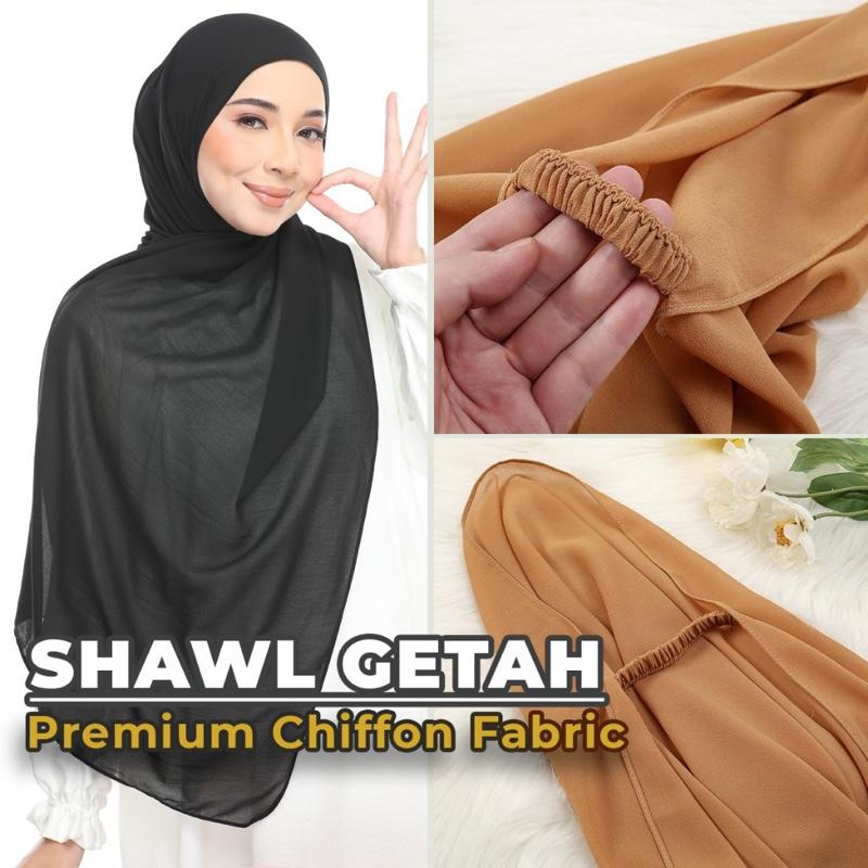 SHAWL GETAH PREMIUM CHIFFON FABRIC - TikTok Shop Malaysia