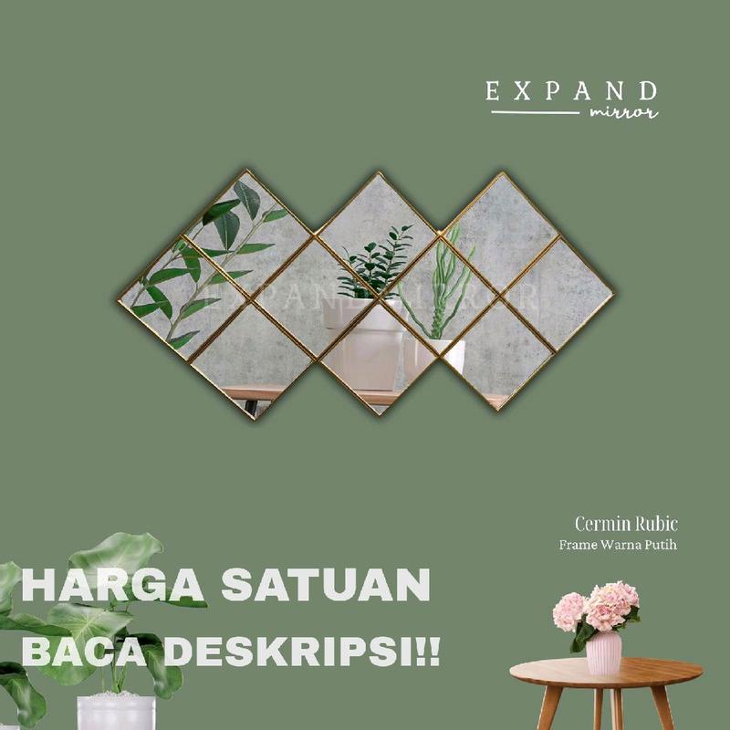 cermin dinding tempel 20x20 cm (HARGA SATUAN) cermin hiasan dinding ...
