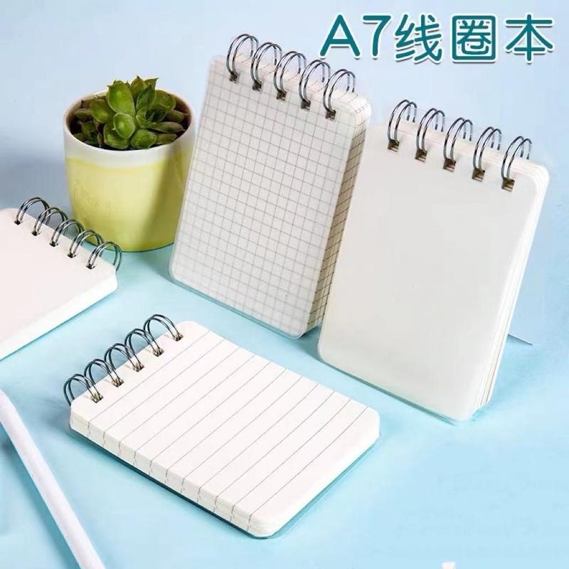 A7 PP Mini Coil Notebook Grid Line Blank Pocket Memo Pads - TikTok Shop ...