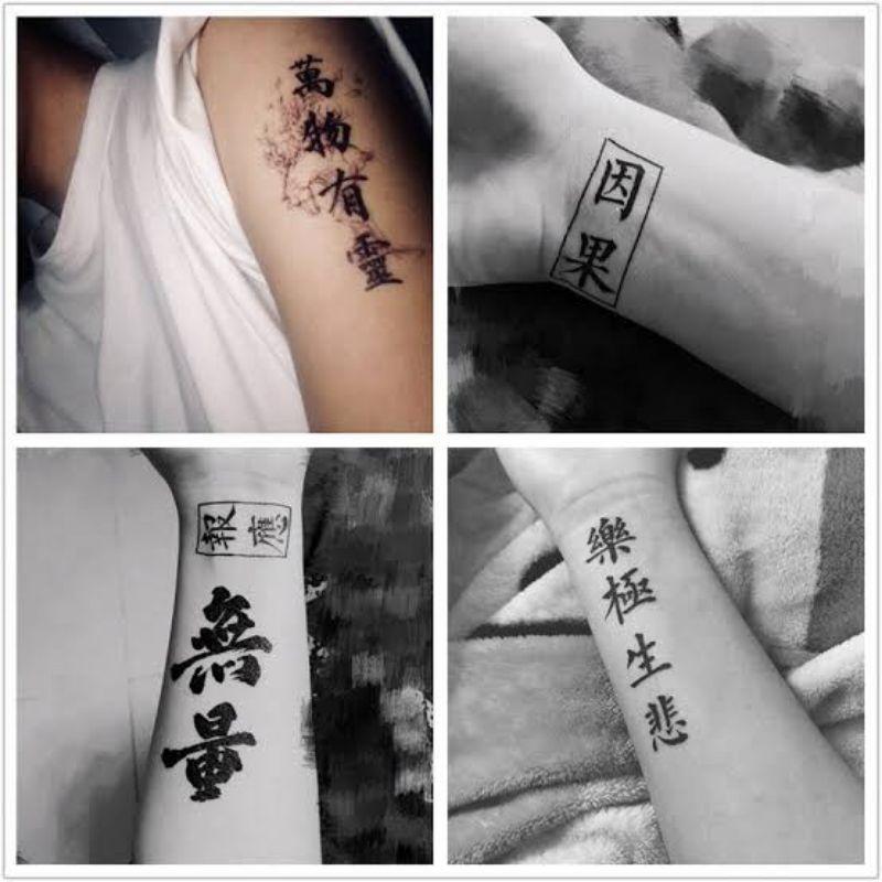 Tato Temporer Huruf Cina Kanji Temporary Tatto - Shop | Tokopedia